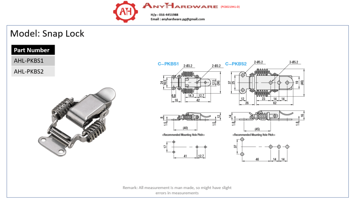 Snap Lock – Any Hardware