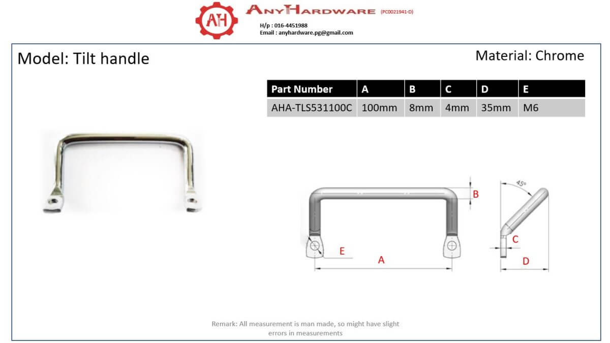 Tilt Handle – Any Hardware